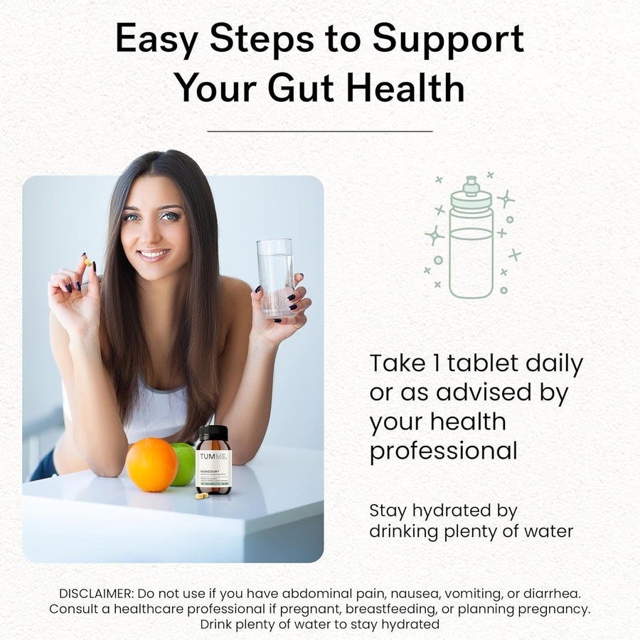 TUMME Magnesium+ 30 Tablets | Magnesium Without B6